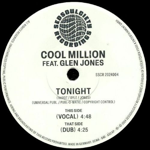 Cool Million - Tonight - 7" Vinyl - Ear Candy Music
