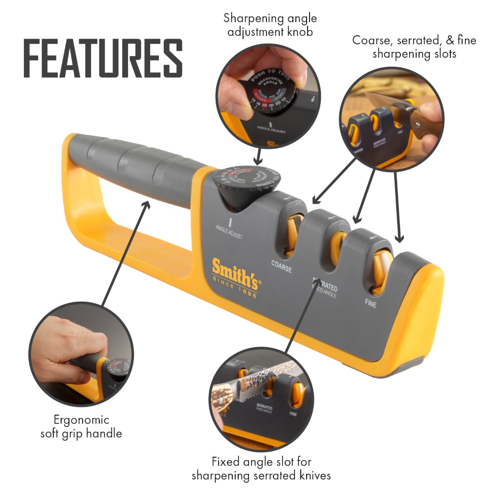 SMITH'S ADJUSTABLE ANGLE KNIFE SHARPENER