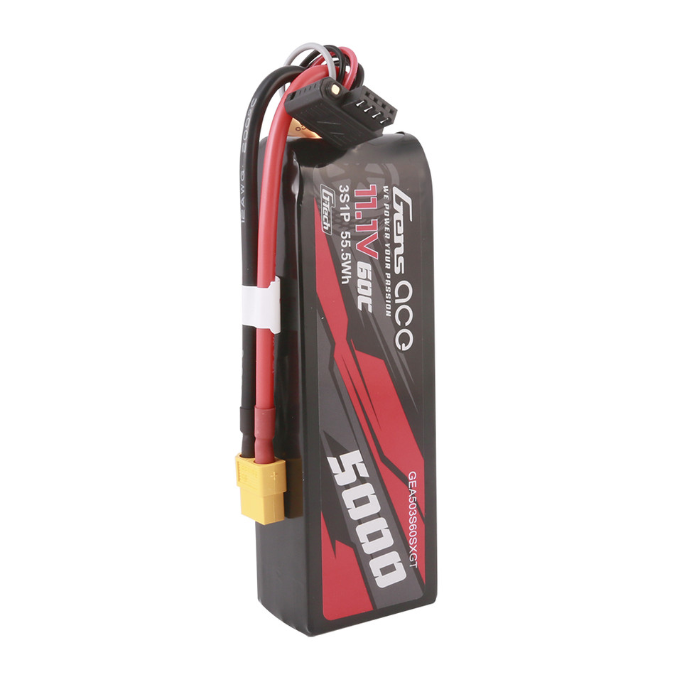Gens ace G-Tech 5000mAh 3S 60C 11.1V Lipo Battery Pack with XT60 Plug