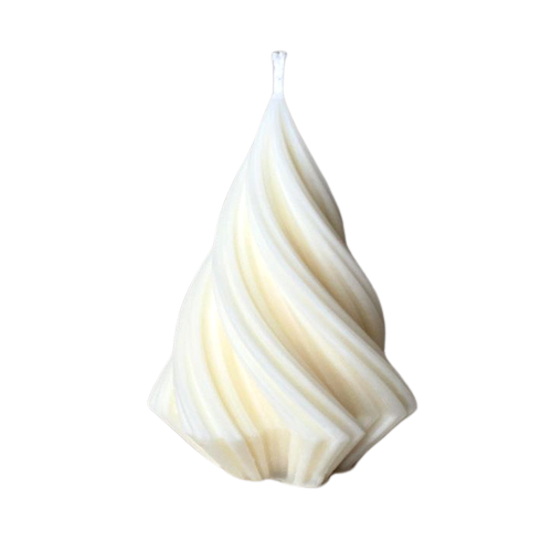 Small Spiral Cone Silicon Candle Mold | Bulk Apothecary