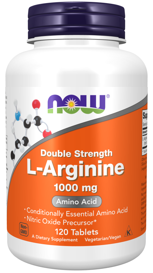 L-Arginine 1000 mg (120 Tablets) | NOW Brand | Bulk Apothecary