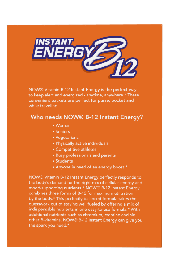 B-12 INSTANT ENERGY PACKETS (75 PER BOX) | Bulk Apothecary