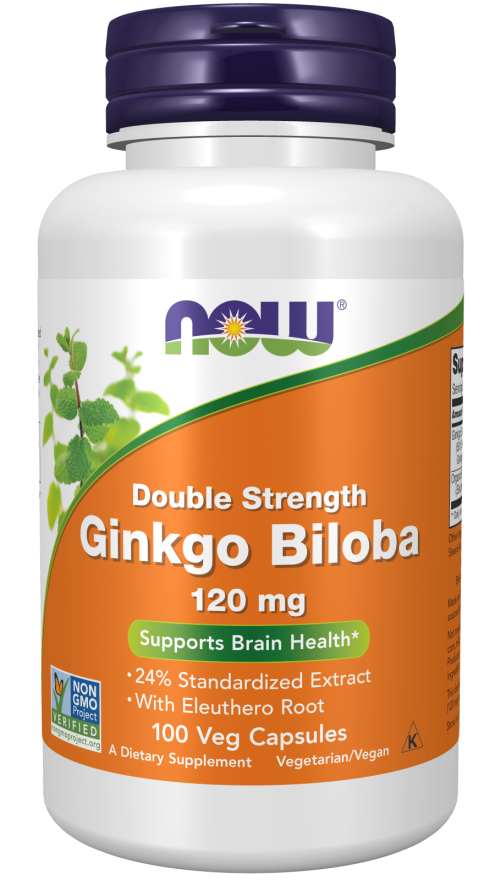 Ginkgo Biloba 120 mg - 100 Vcaps | NOW Brand | Bulk Apothecary
