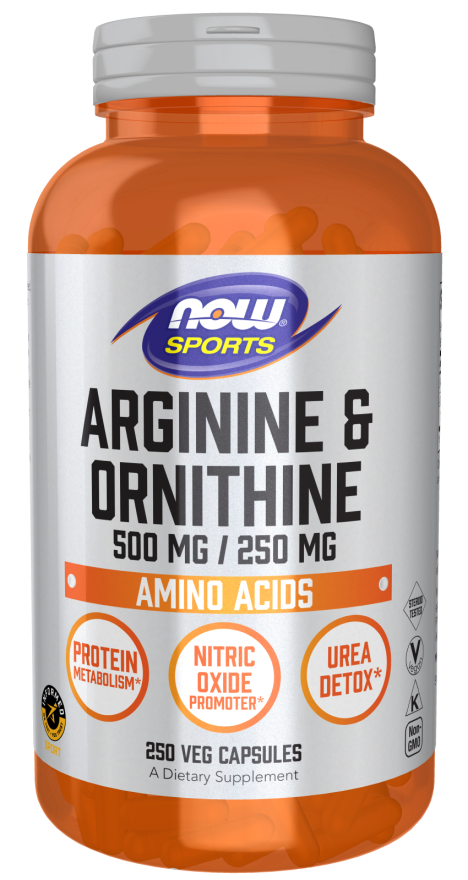 Arginine / Ornithine - 250 Capsules | NOW Brand Vitamins and Supplements