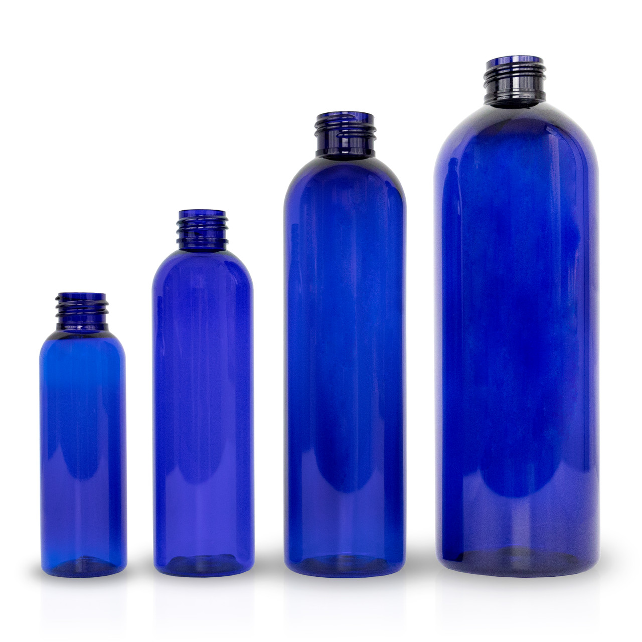 Buy Cobalt Blue Cosmo Round (Bullet) Bottles | Bulk Apothecary