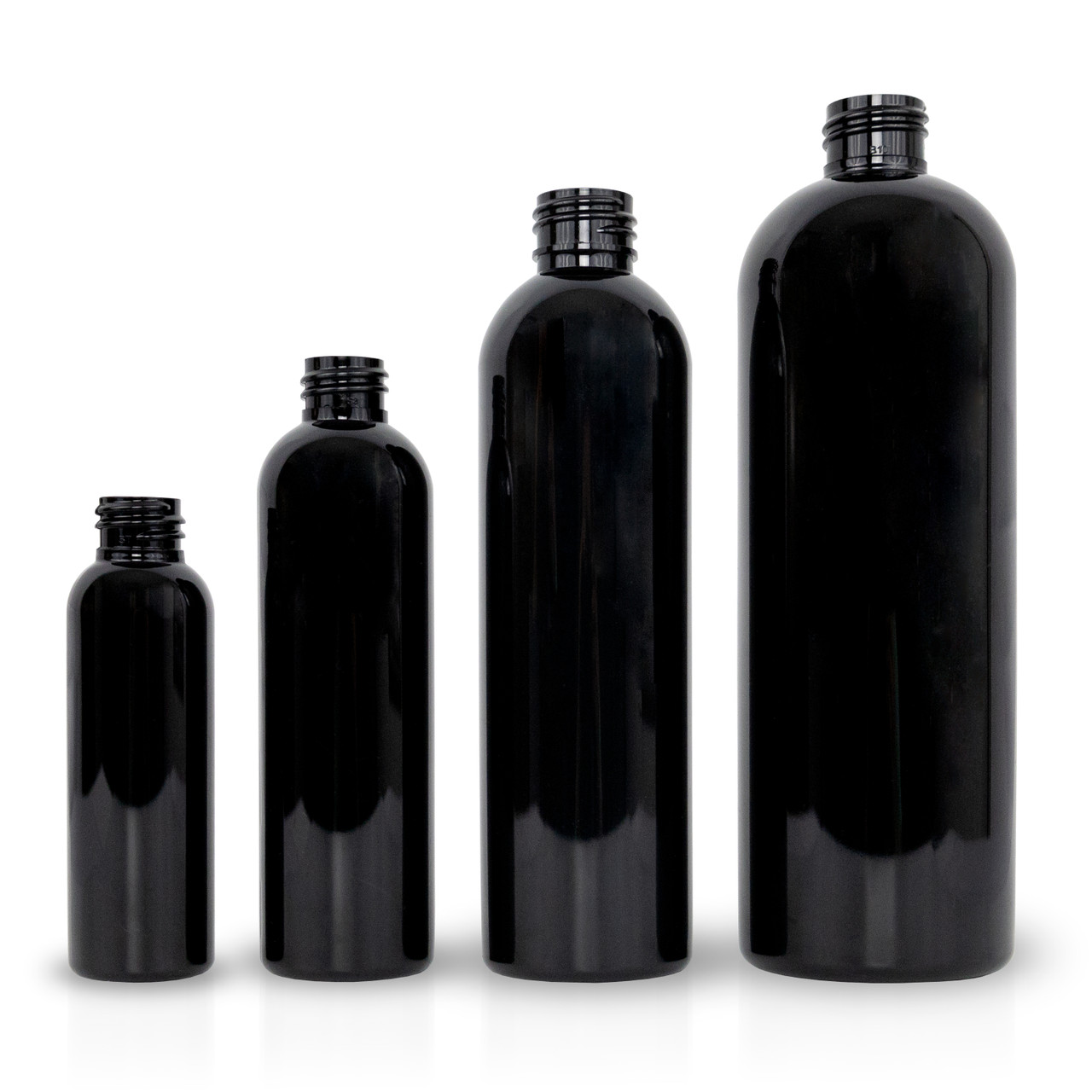 Buy Black Cosmo Round (Bullet) Bottles | Bulk Apothecary