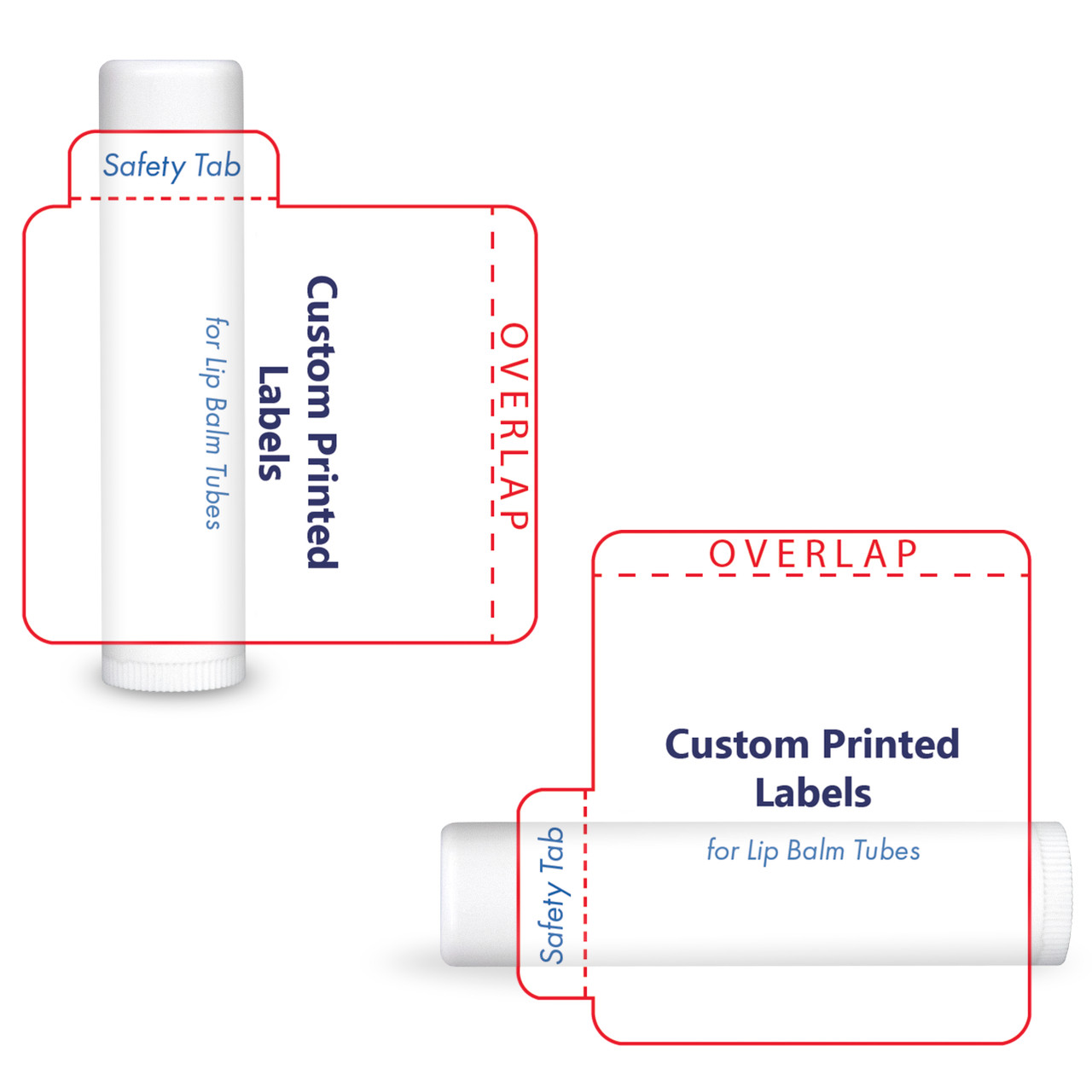 2.162" TALL X 2.139" WIDE - CUSTOM LIP BALM LABELS | Digital Printing