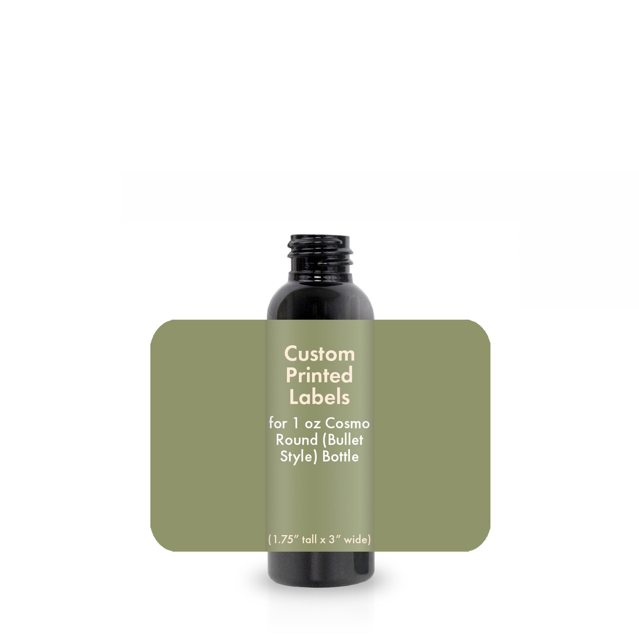 Custom Labels For 1oz. Cosmo Round Bottles | Bulk Apothecary