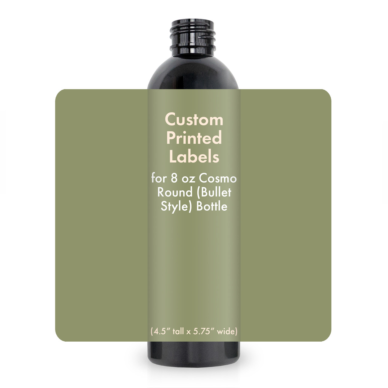 Custom Labels For 8oz. Cosmo Round Bottles | Bulk Apothecary