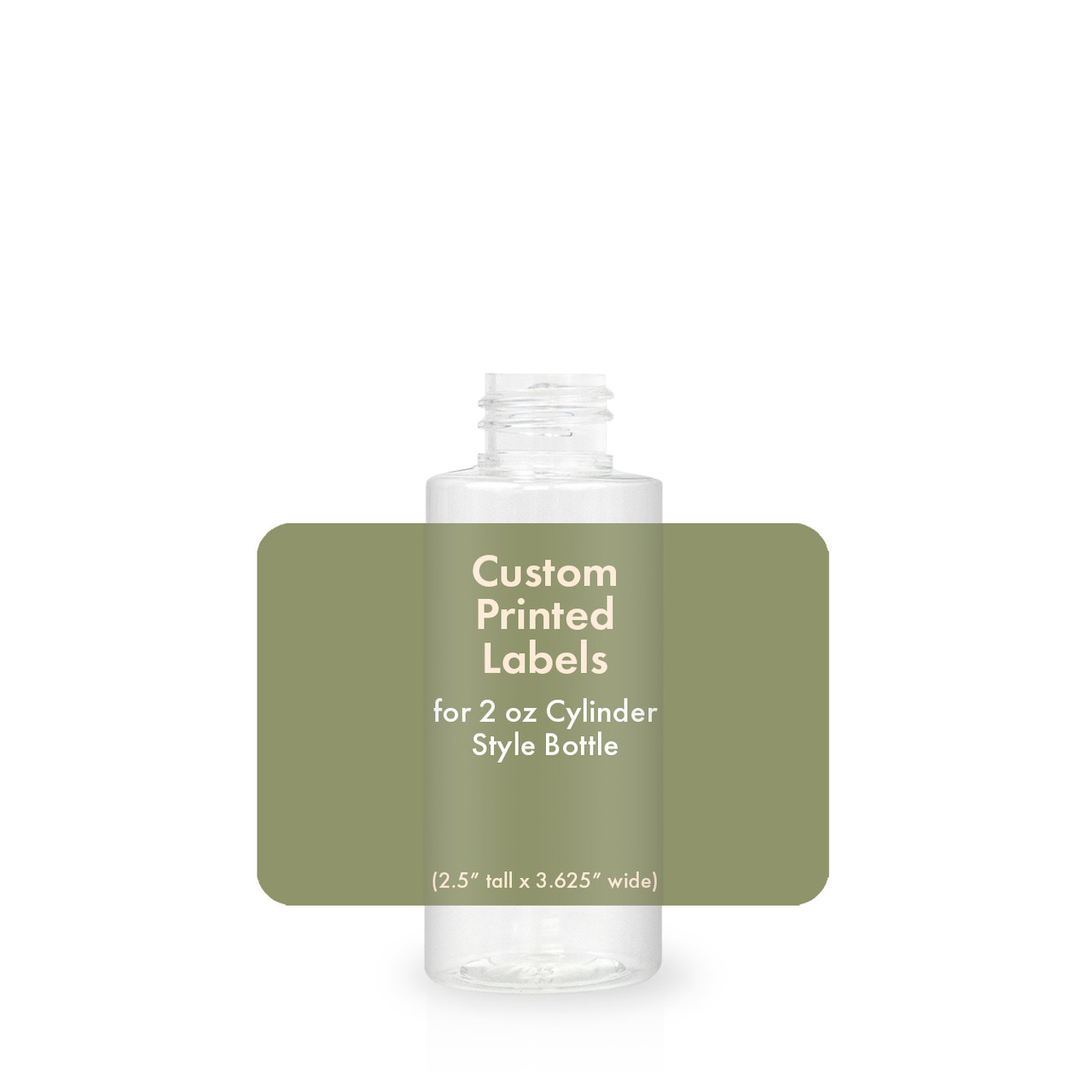 Custom Labels For 2oz. Cylinder Style Bottles | Digital Printing