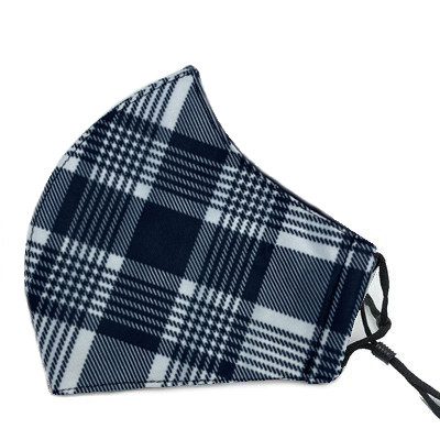 Black and White Plaid Face Masks - 020 | Wholesale Supplier
