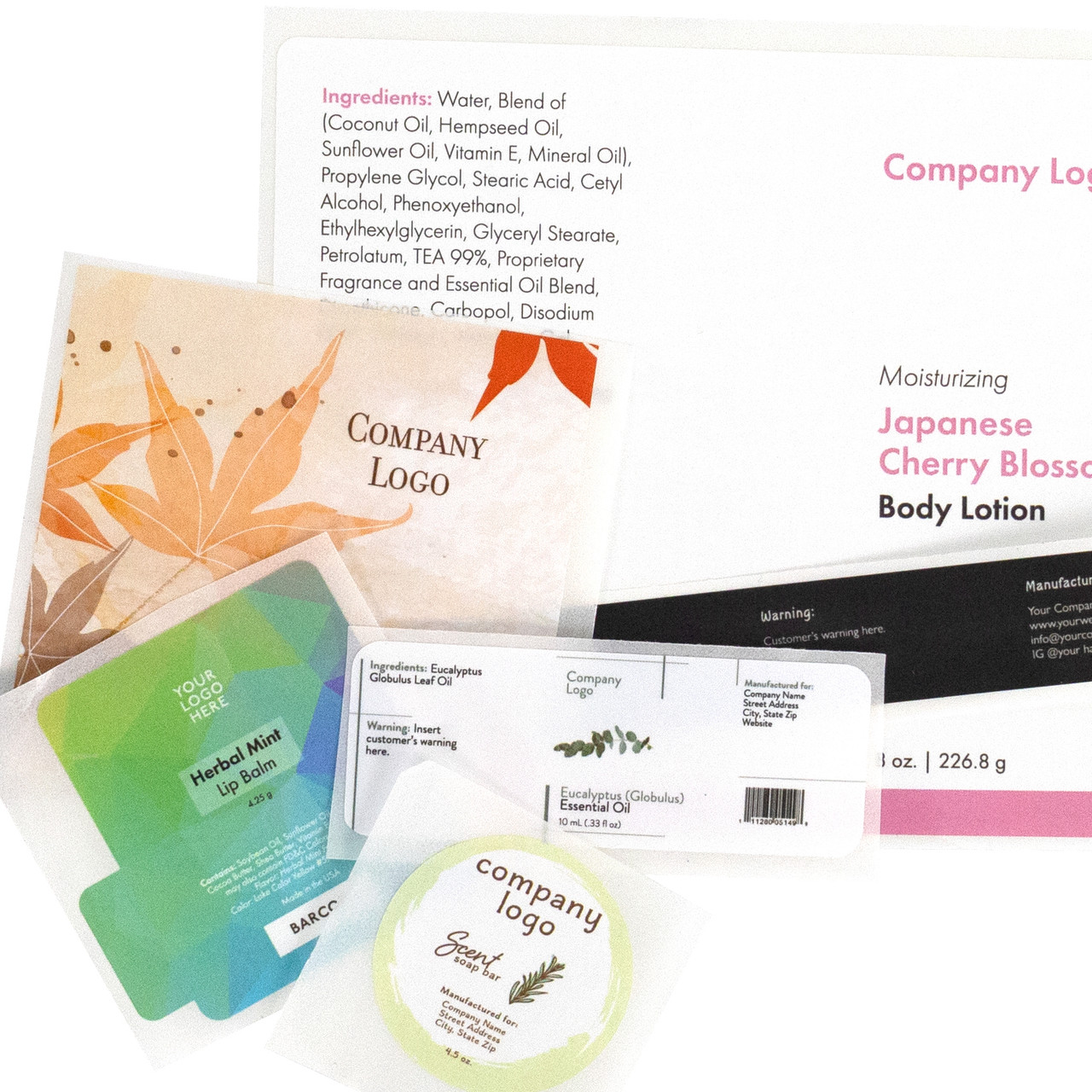 Pre-Designed Label Sample Pack | Wholesale Supplier