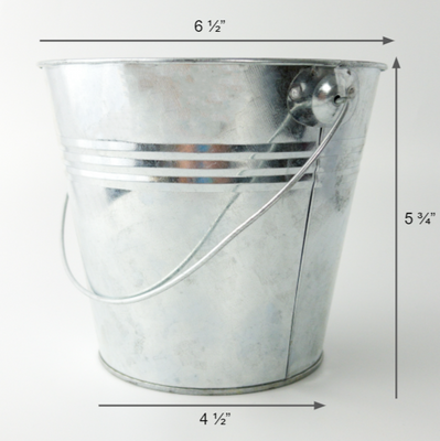 60 oz Galvanized Metal Pail | Wholesale Supplier