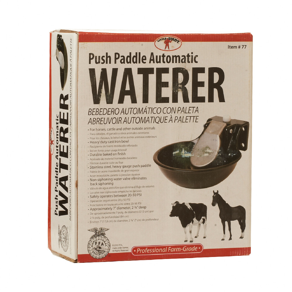 Little Giant Push Paddle Waterer- Horse & Cattle Waterers
