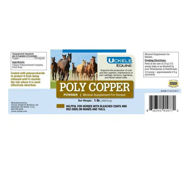Uckele Poly Copper Powder- Horse Supplements