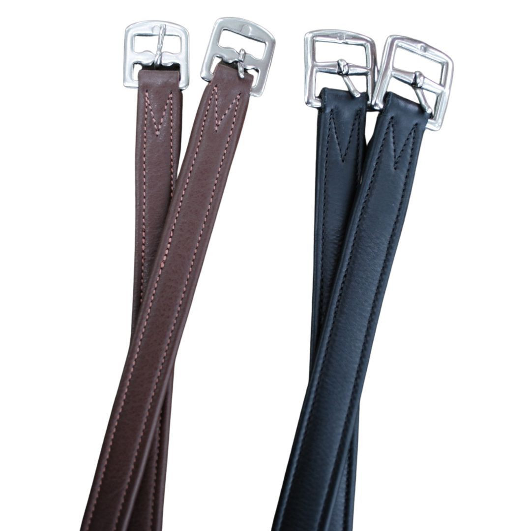 Red Barn Calf Lined Leathers- English Stirrup Leathers