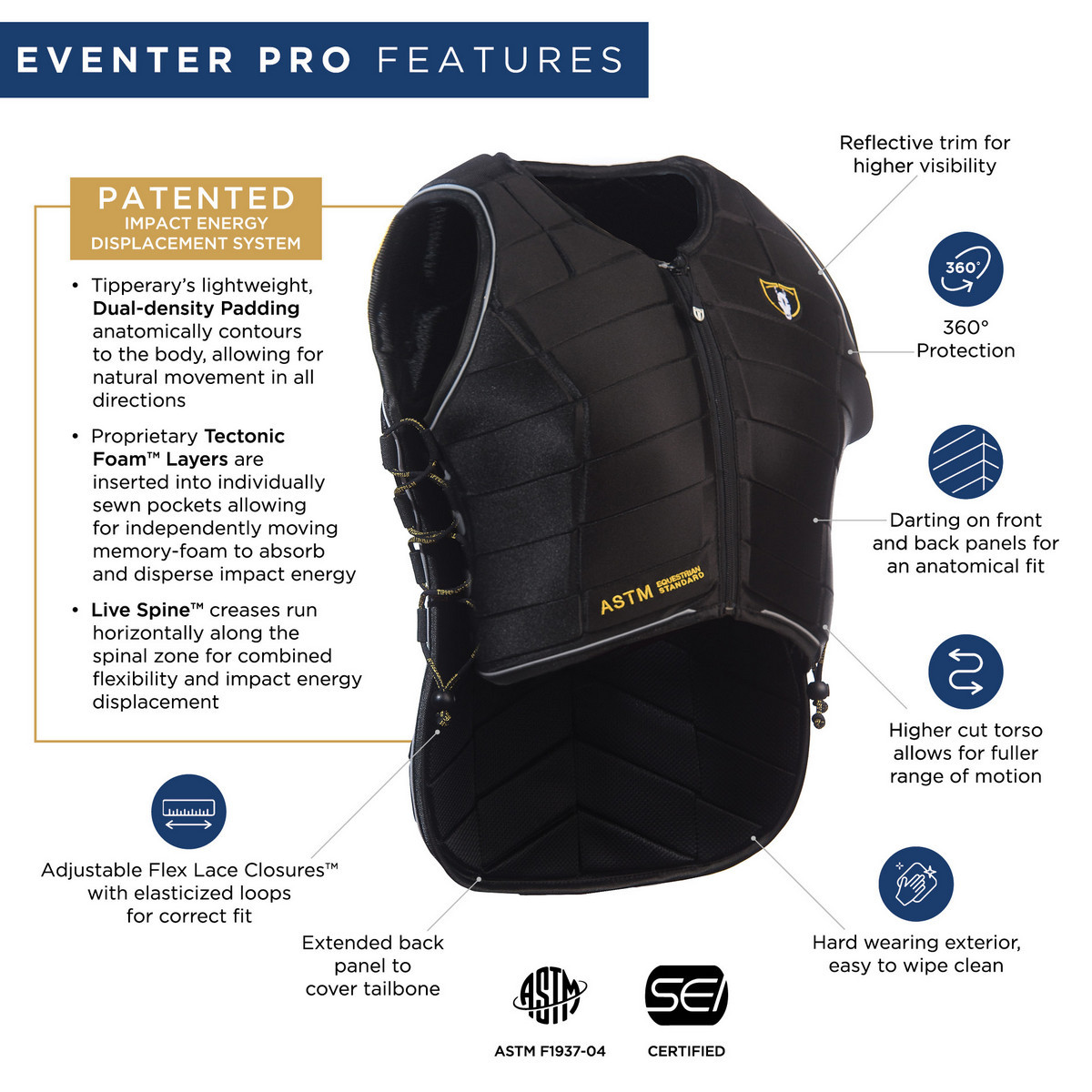 Tipperary Youth 3015 Eventer Pro Vest- Kids Riding Vests