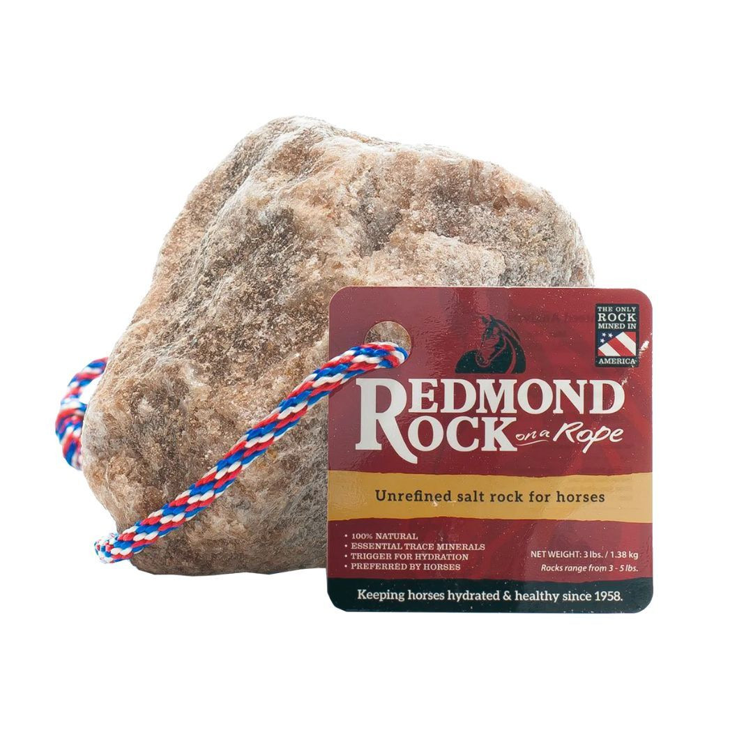 Redmond Rock on a Rope Salt Block- Equine Salt Licks