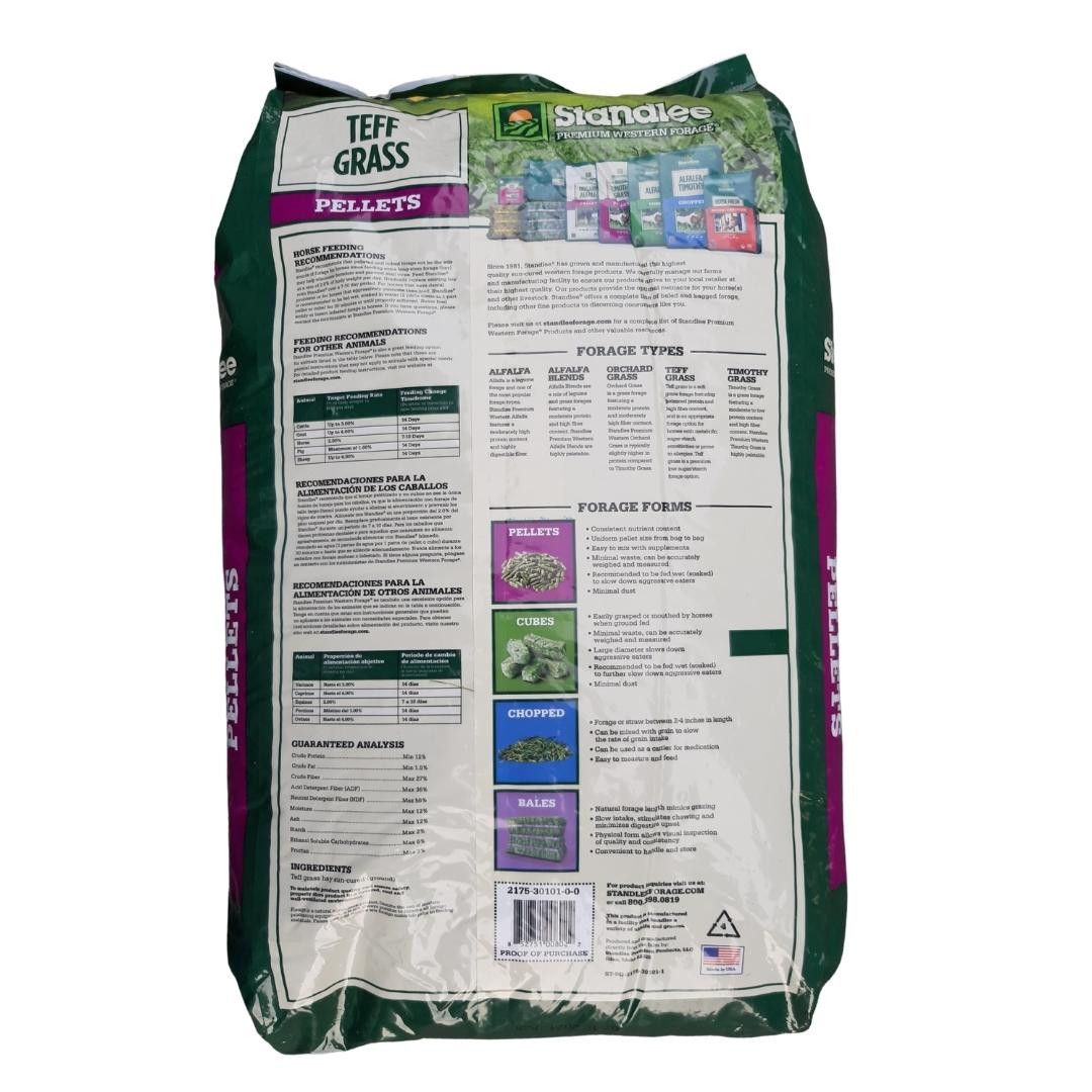 Standlee Premium Teff Grass Pellets - Feed And Bedding