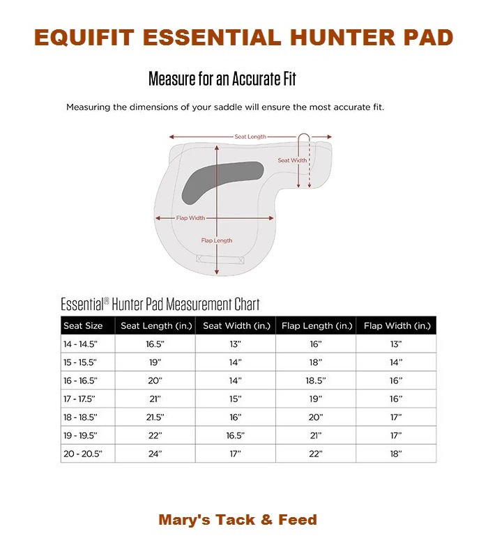 EquiFit Essential Hunter Pad- English Contour Saddle Pads