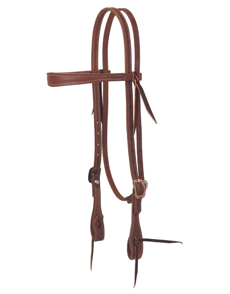 Weaver JW Saltlick Bar Slim Brow Headstall- Western Tack