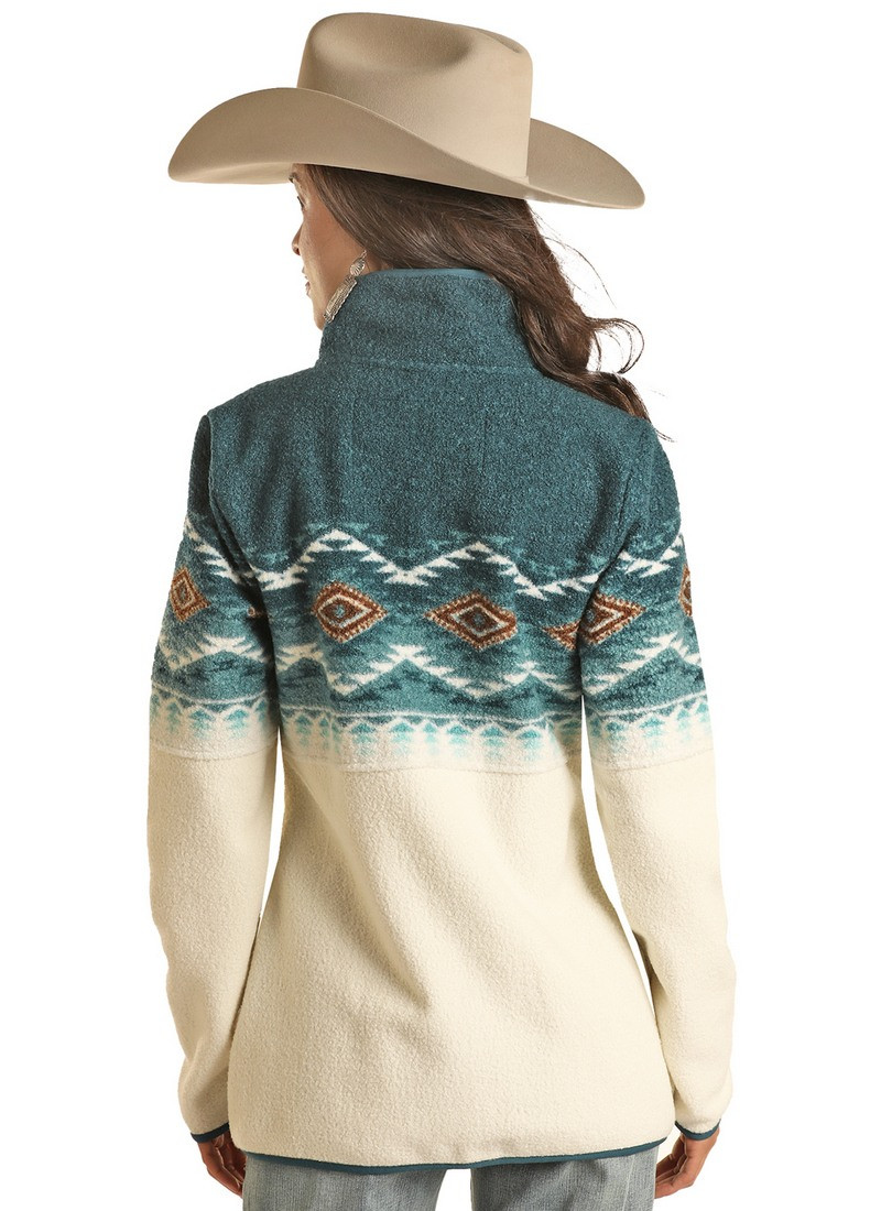 Powder River Aztec Border Pullover- Ladies Western Tops