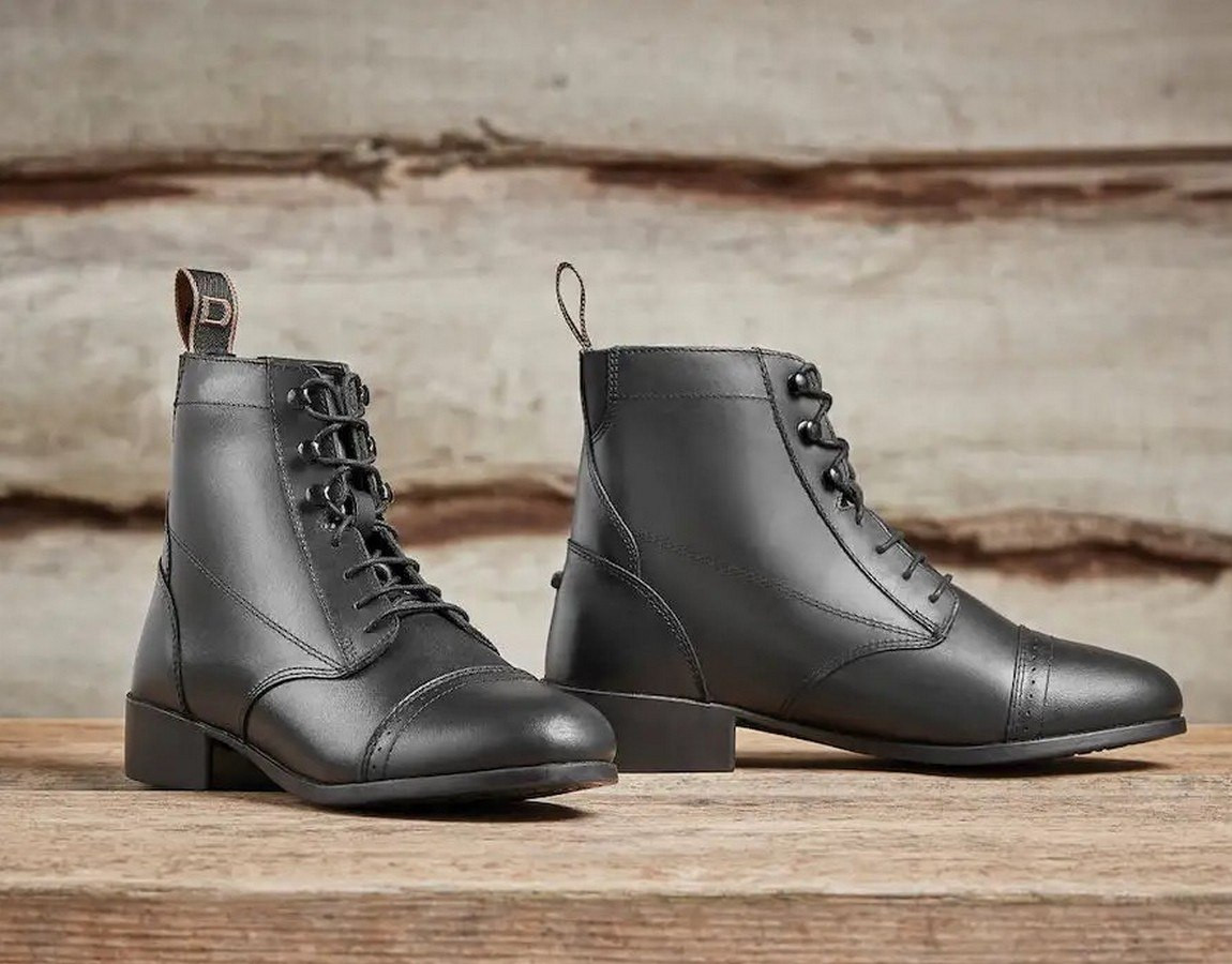 Kids Dublin Foundation Lace Paddock Boots- Youth Riding Boots