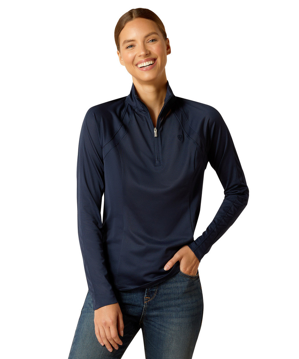 Ariat Sunstopper 3.0 1/4 Zip Baselayer Solids- Riding Shirts