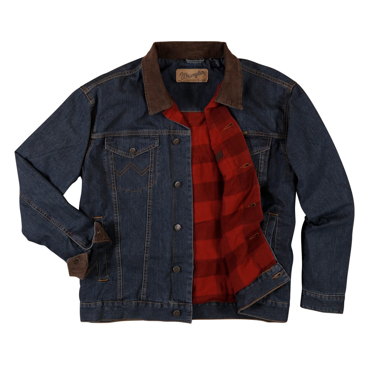 Men's Wrangler Lined Denim Jacket- Western Wear