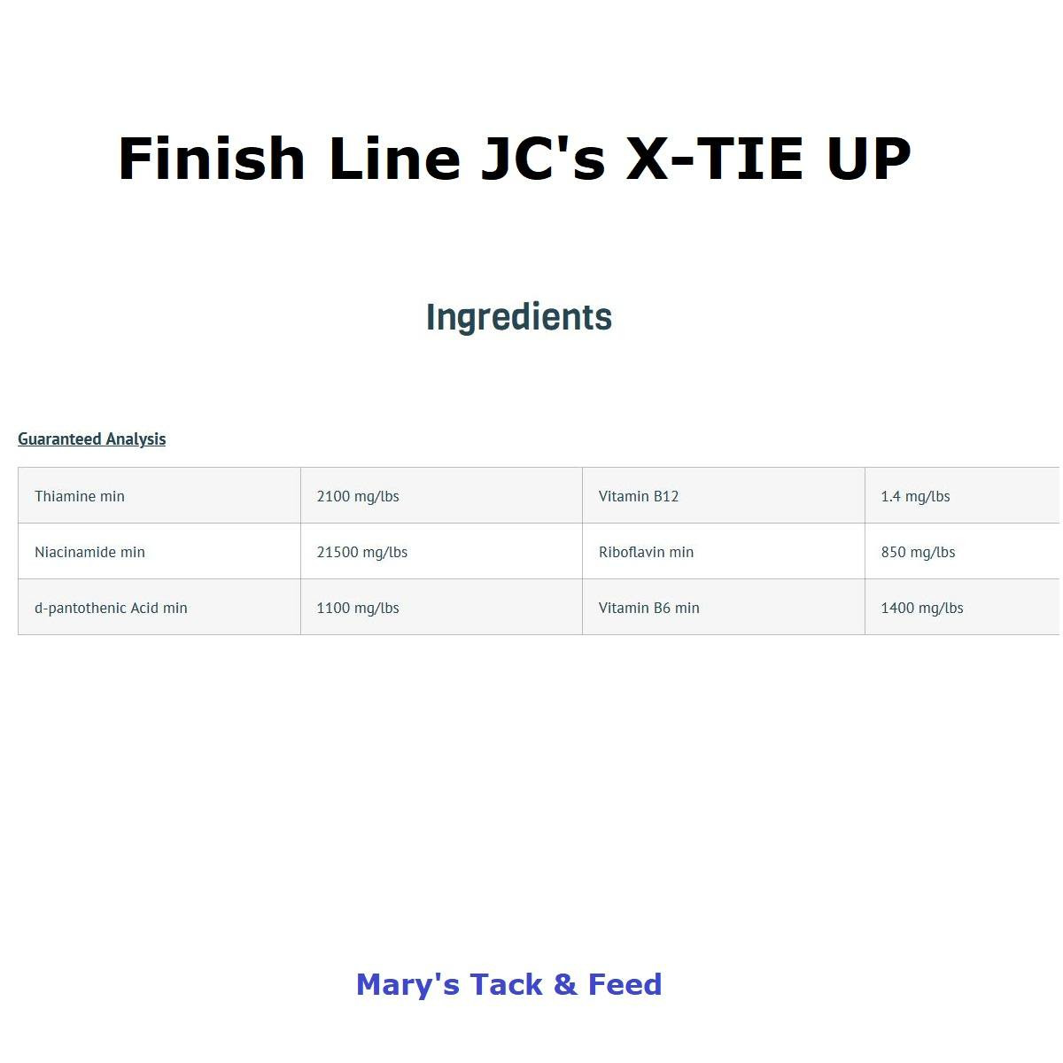 Finish Line JC’s X-TIE UP- Horse Supplements