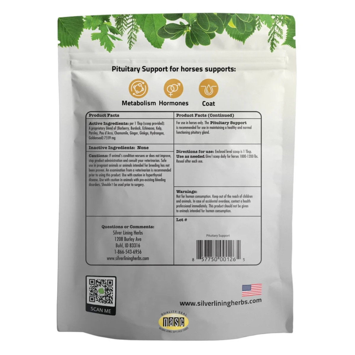 Silver Lining Herbs Equine Pituitary Support