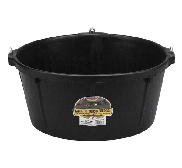 Little Giant 6.5 Gallon Rubber Feed Tub with Rings- Barn Supplies
