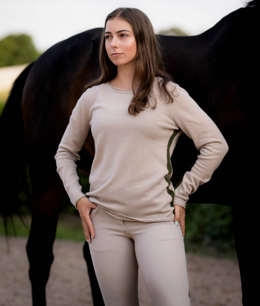 TKEQ Cassidy Crew Neck Sweater- Riding Clothes