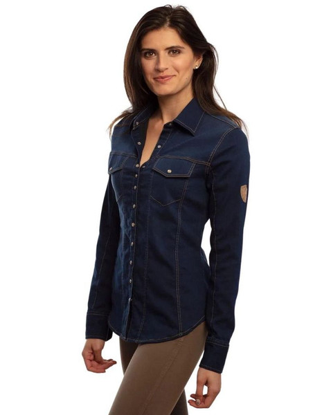 Goode Rider Denim Jean Shirt- Ladies Riding Clothes