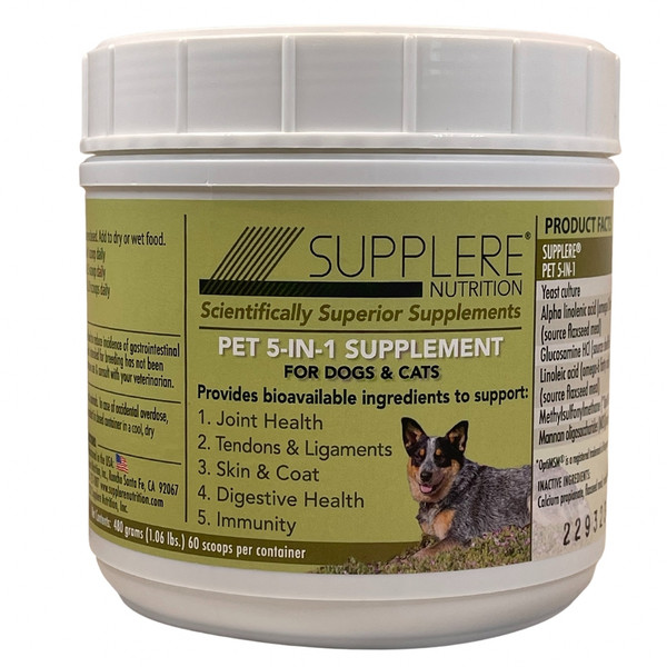 Supplere Pet 5-in-1 Supplement- Dog & Cat Vitamins