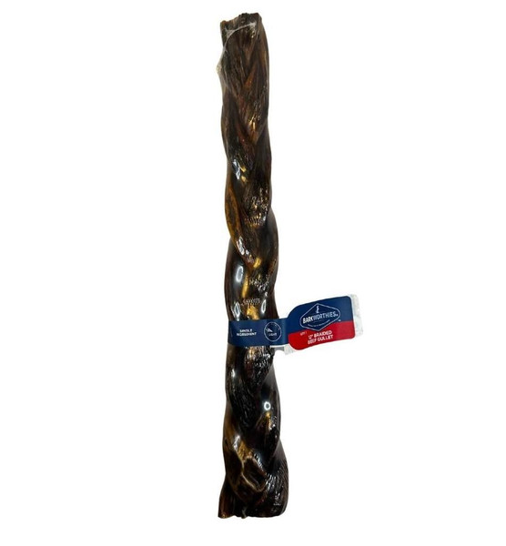 Barkworthies Braided Beef Gullet- Dog Chew Treats