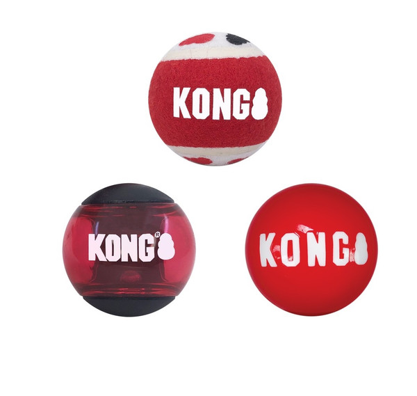 Kong Signature Balls Multi-Pack- Dog Fetch Toys