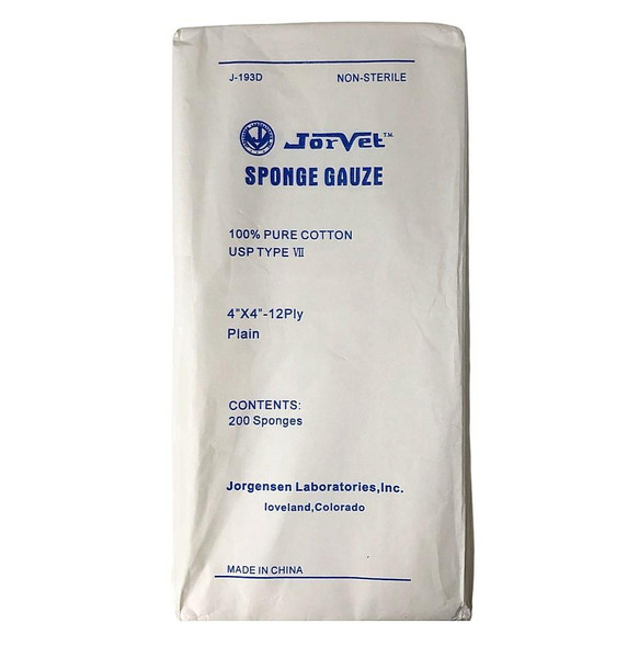 JorVet 4x4 Sponge Gauze- Horse First Aid