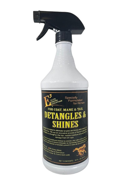 E3 Detangles & Shines Spray- Horse Mane Detangler