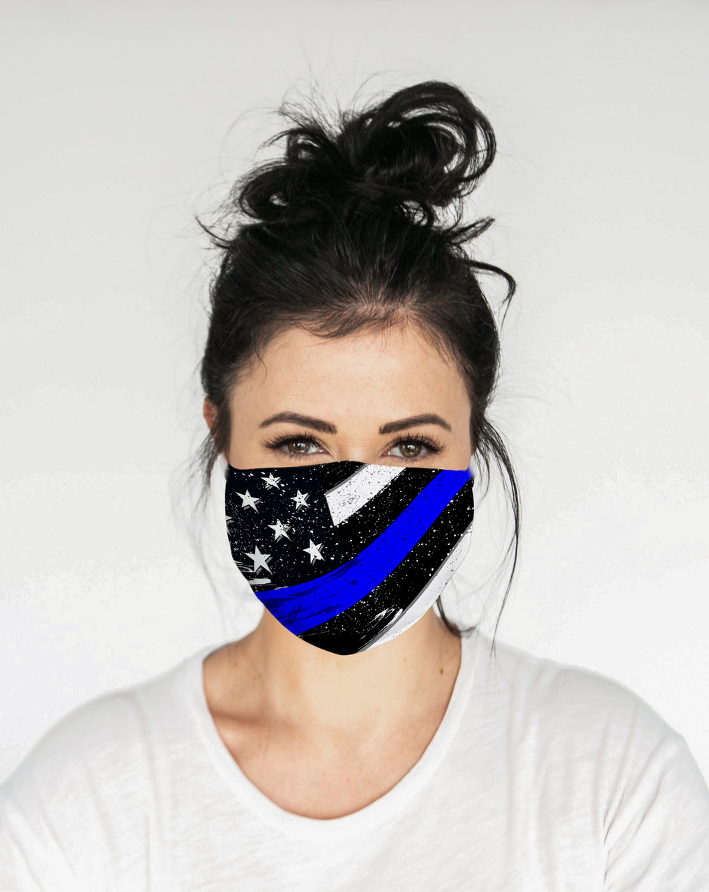 Thin Blue Line Face Mask - Jefferson St. Designs