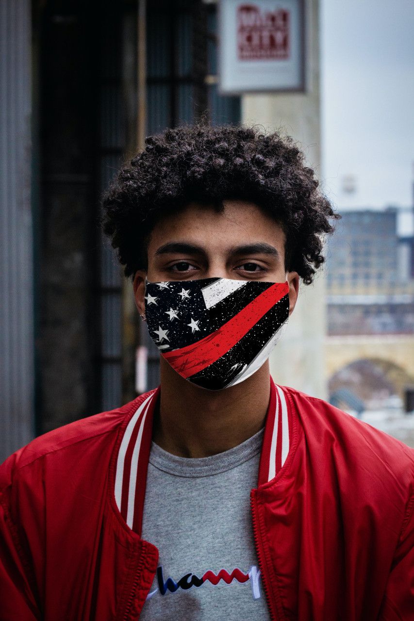 Thin Red Line Face Mask - Jefferson St. Designs