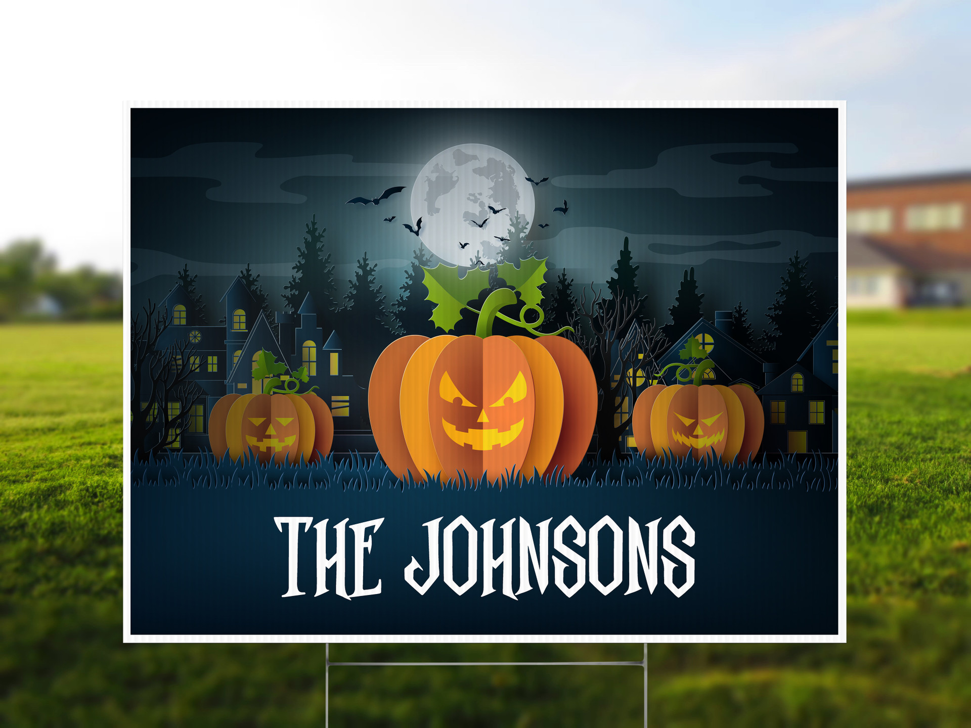 Personalized Spooky Halloween Yard Sign - Jefferson St. Designs