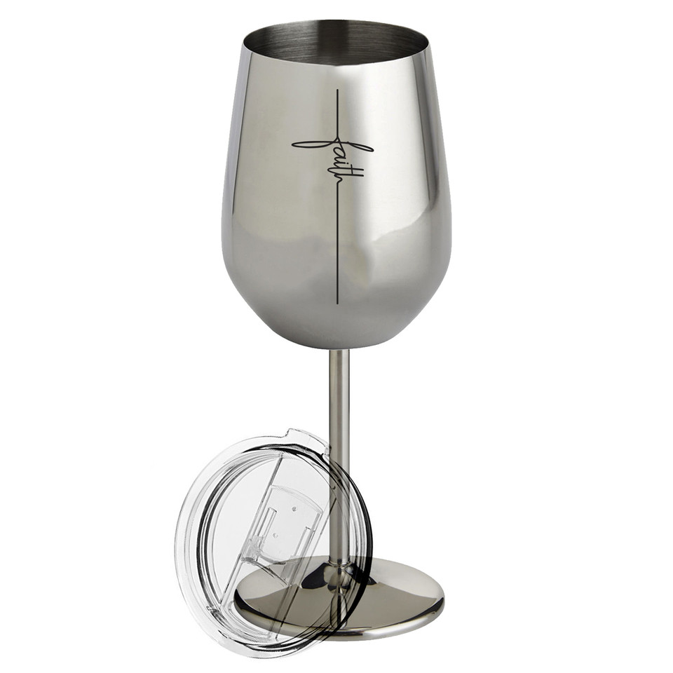 Drinking Directions- Metal Wine Glass - Jefferson St. Designs