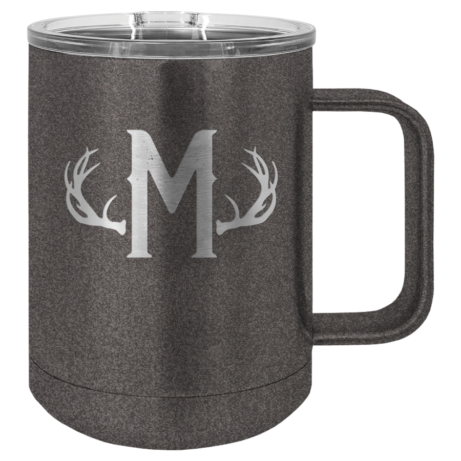 Antler Monogram - 15 oz Coffee Mug - Jefferson St. Designs