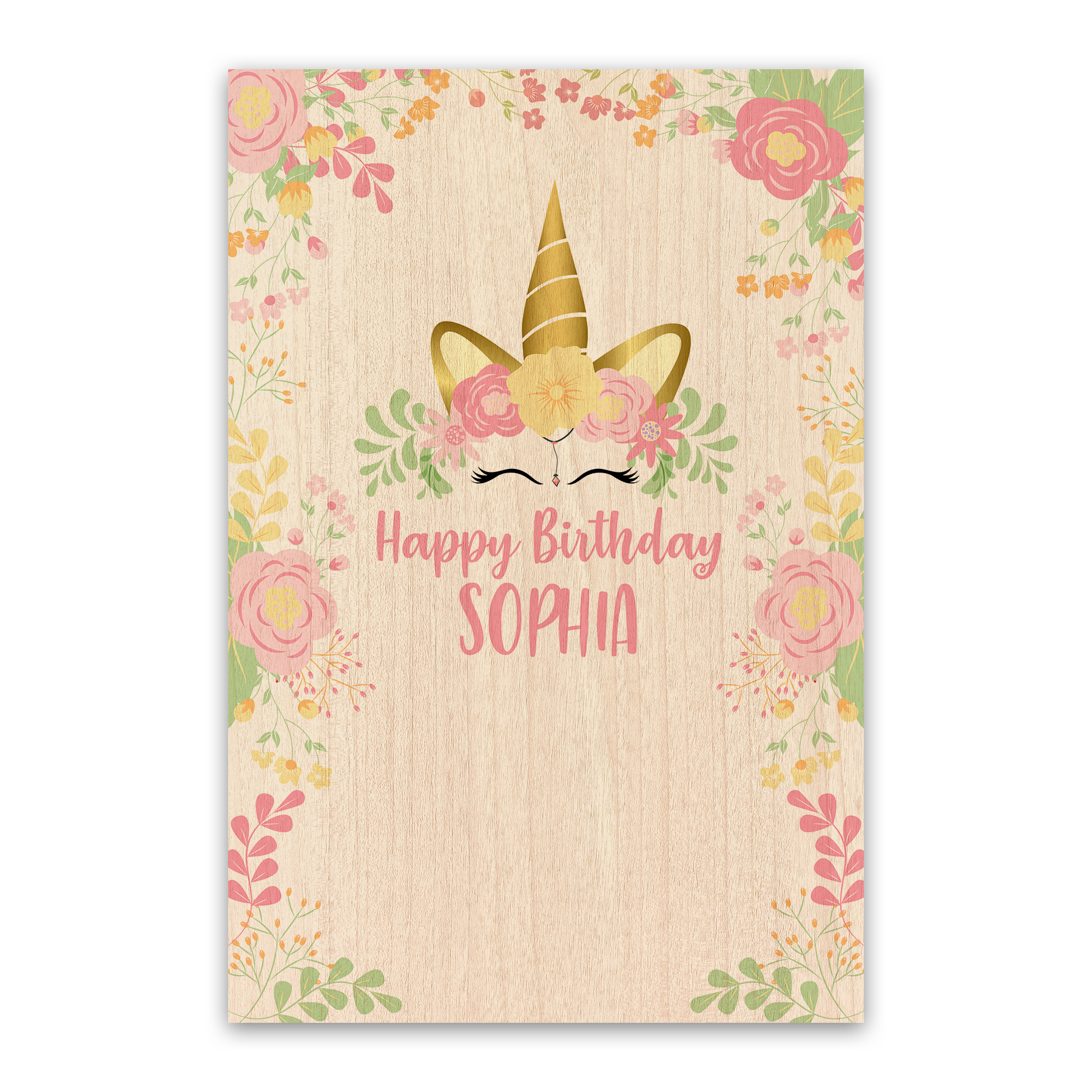 Floral Unicorn - Custom Signature Board - Jefferson St. Designs