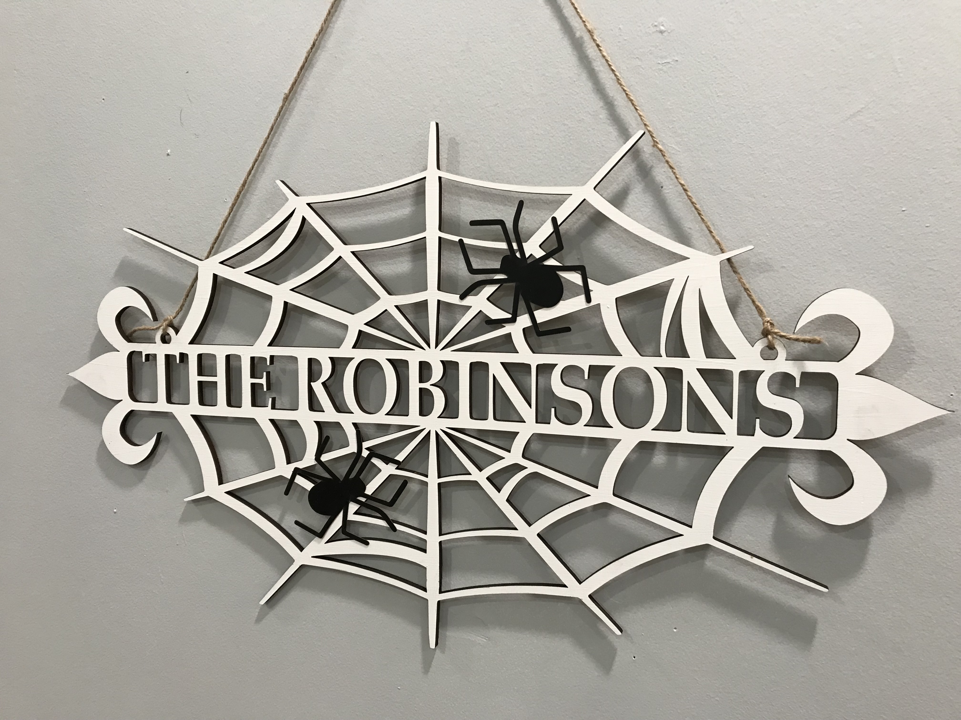 Custom Spider Web Name - Door & Wall Hanger - Jefferson St. Designs