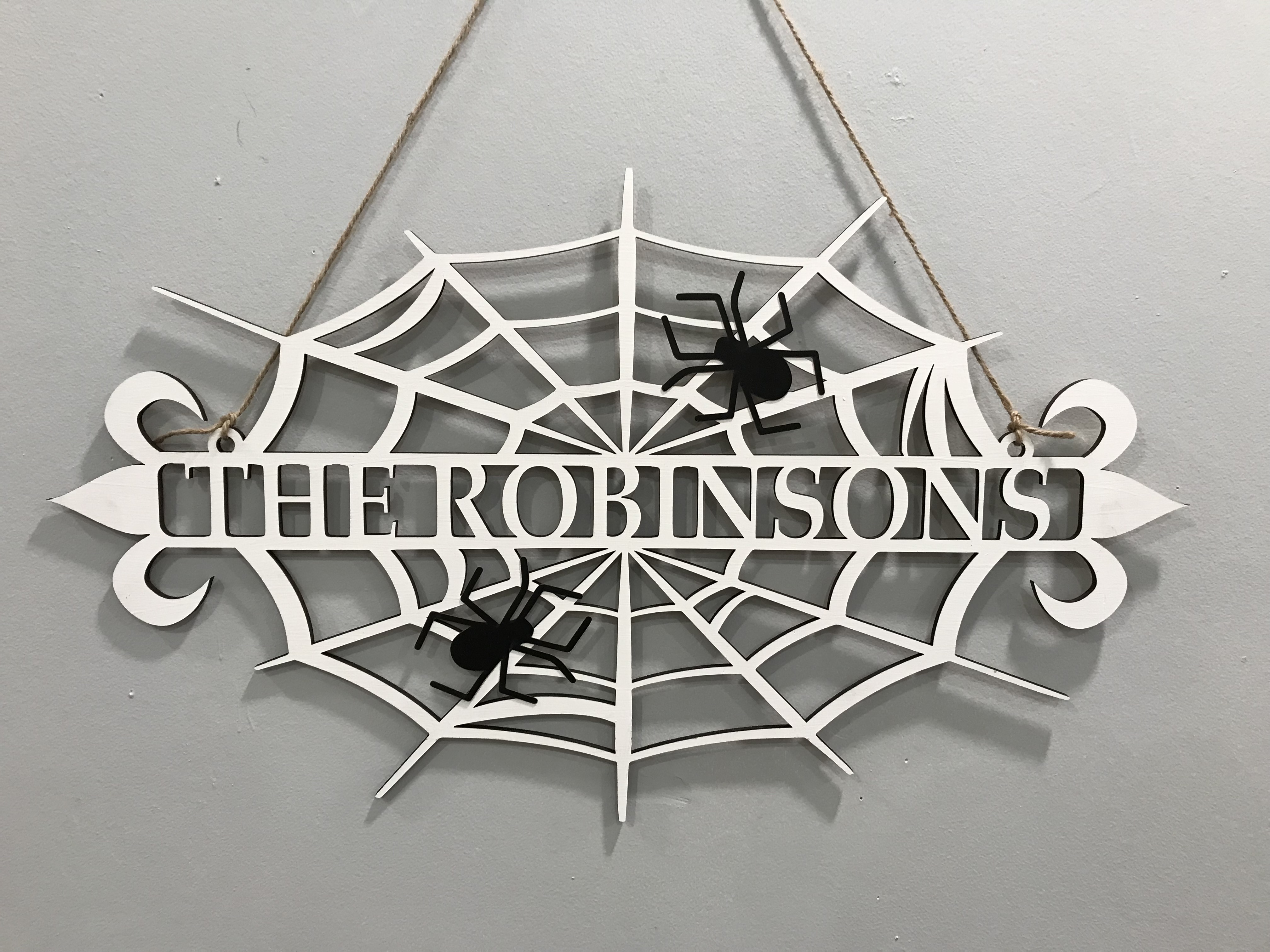 Custom Spider Web Name - Door & Wall Hanger - Jefferson St. Designs