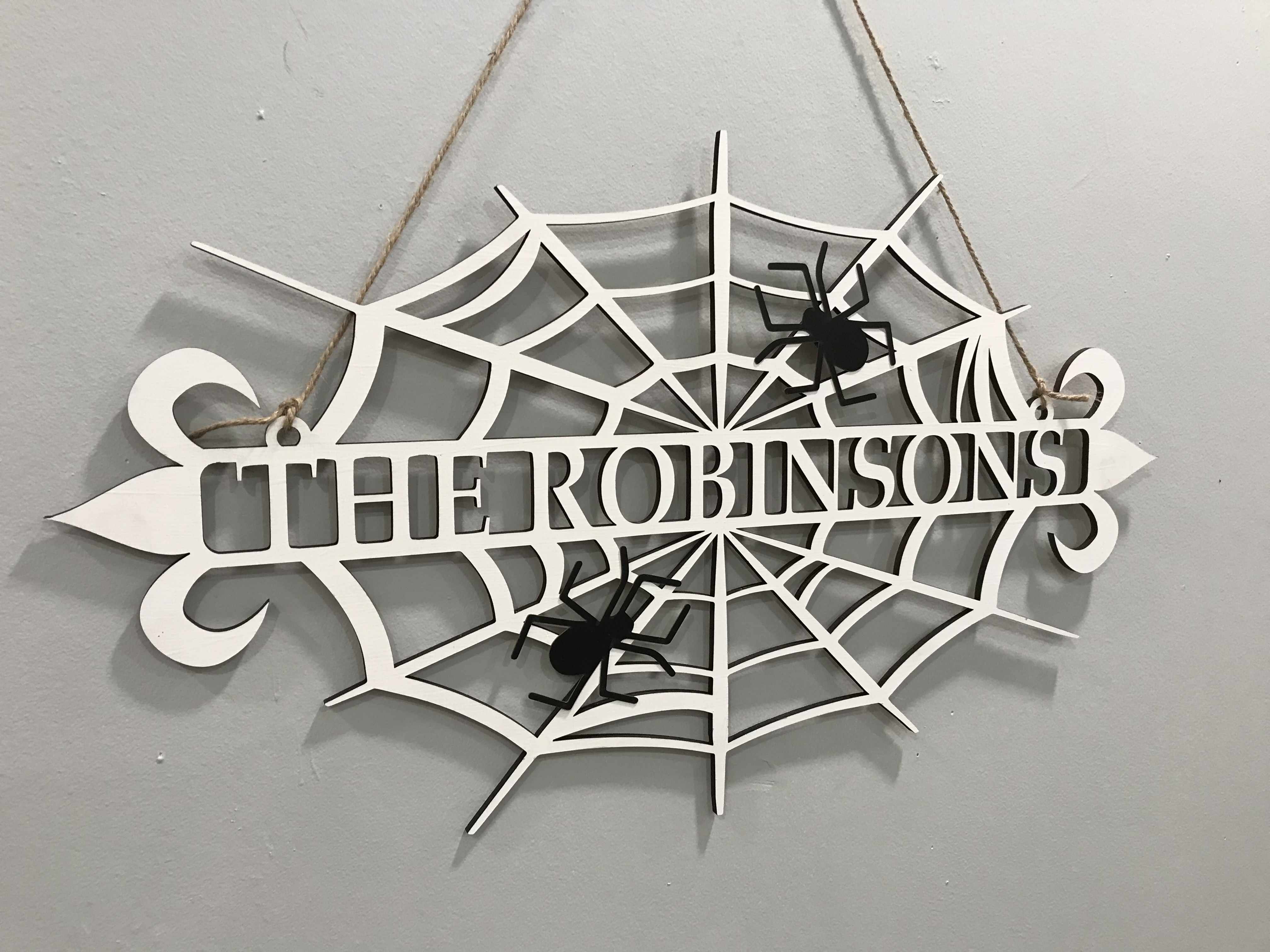 Custom Spider Web Name - Door & Wall Hanger - Jefferson St. Designs