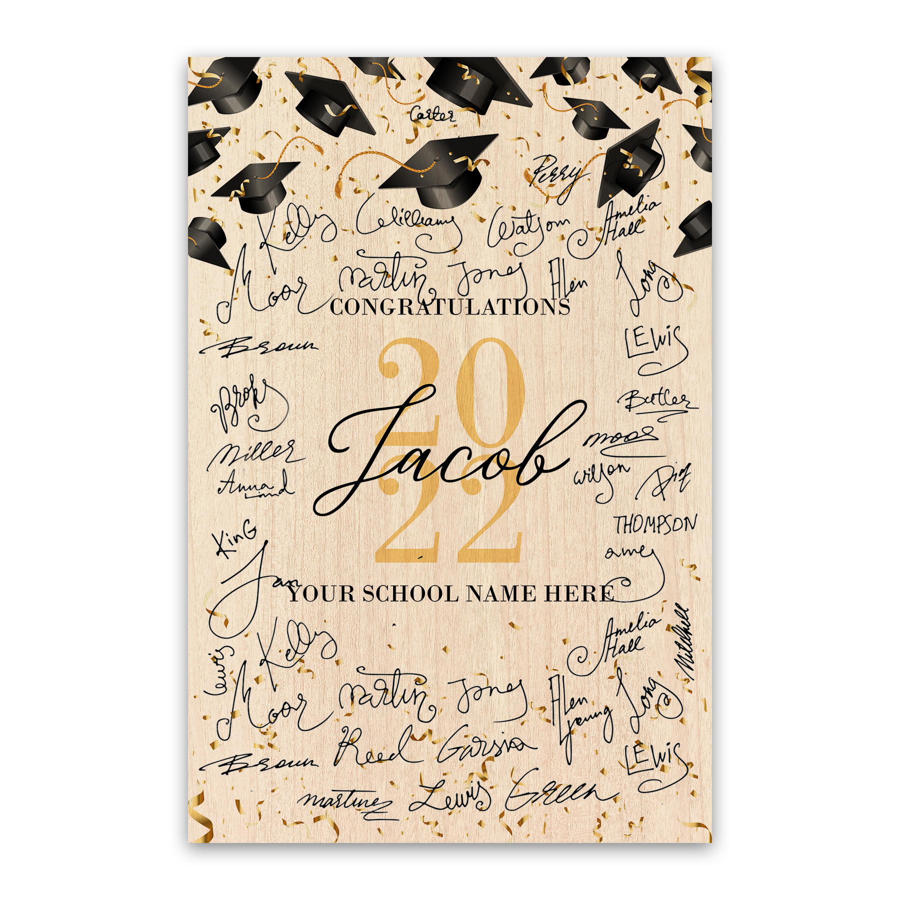 Personalized Graduation Cap Confetti - Signature Board - Jefferson St ...