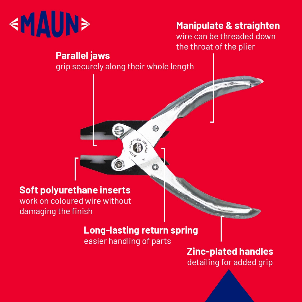 Soft Jaw Pliers, 125mm, Flat Nose, Parallel-Action - Maun
